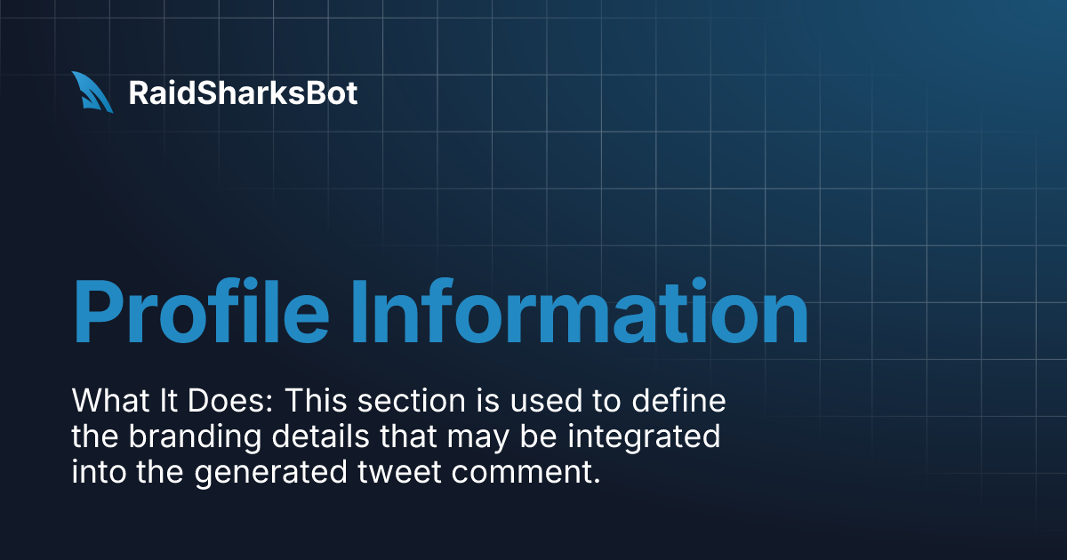 Profile Information | RaidSharksBot