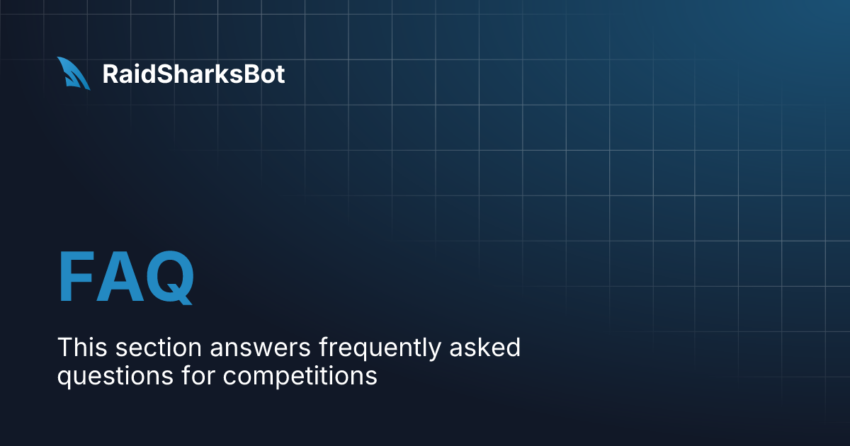 FAQ | RaidSharksBot