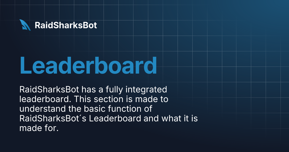 Leaderboard | RaidSharksBot
